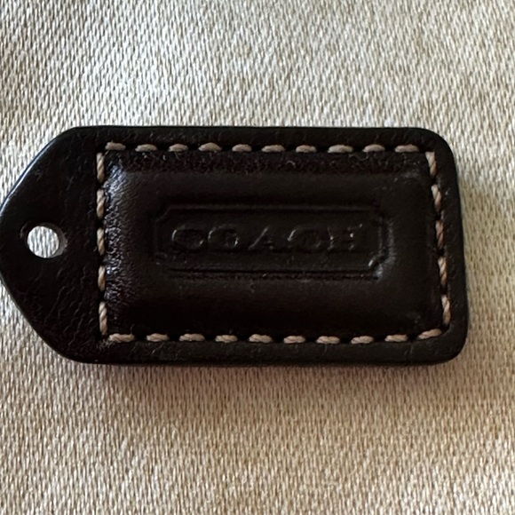 Coach | Bags | Coach Dark Brown Leather Replacement Logo Hang Tag For ...